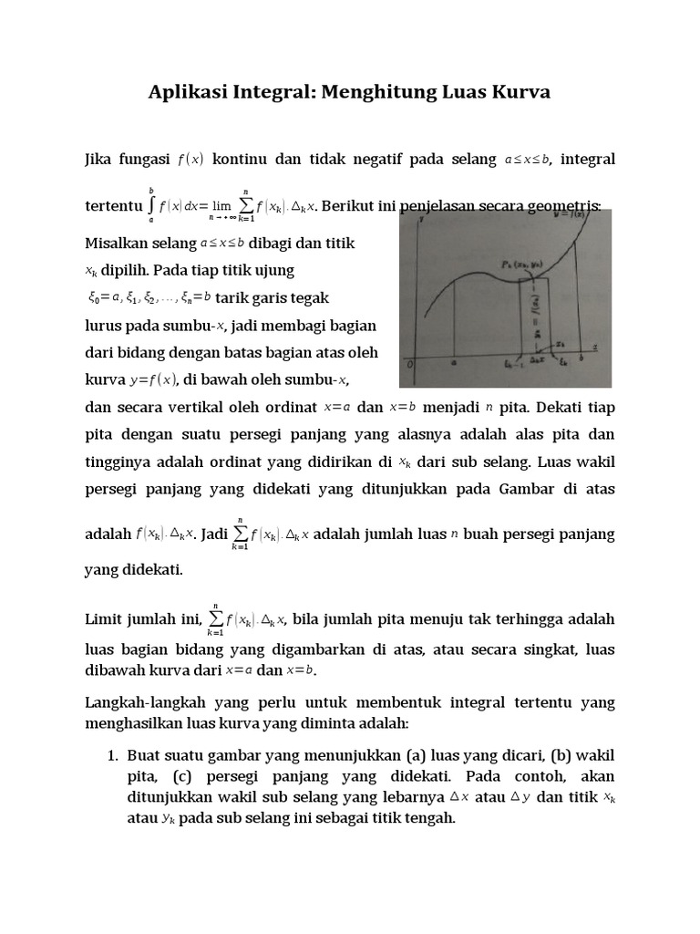 Aplikasi Integral Luas | PDF | Metode & Bahan Ajar