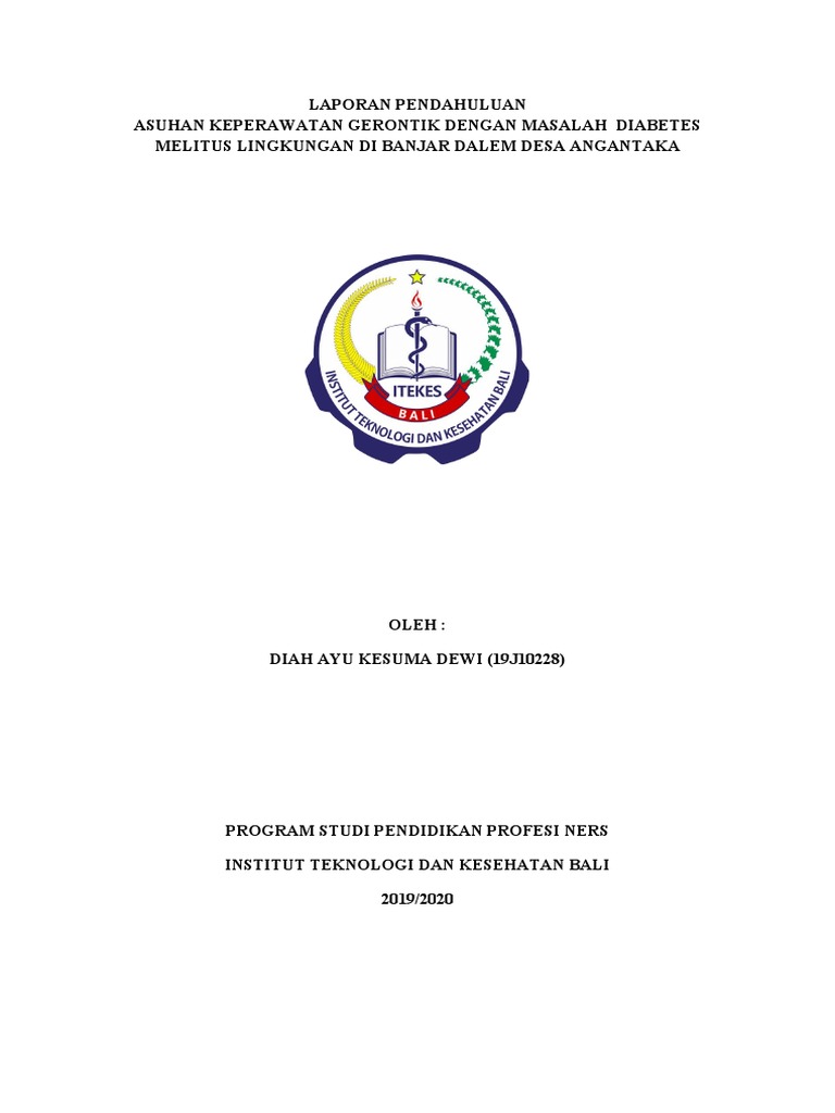 Laporan Pendahuluan DM GERONTIK | PDF | Kesehatan Holistik | Sains & Matematika