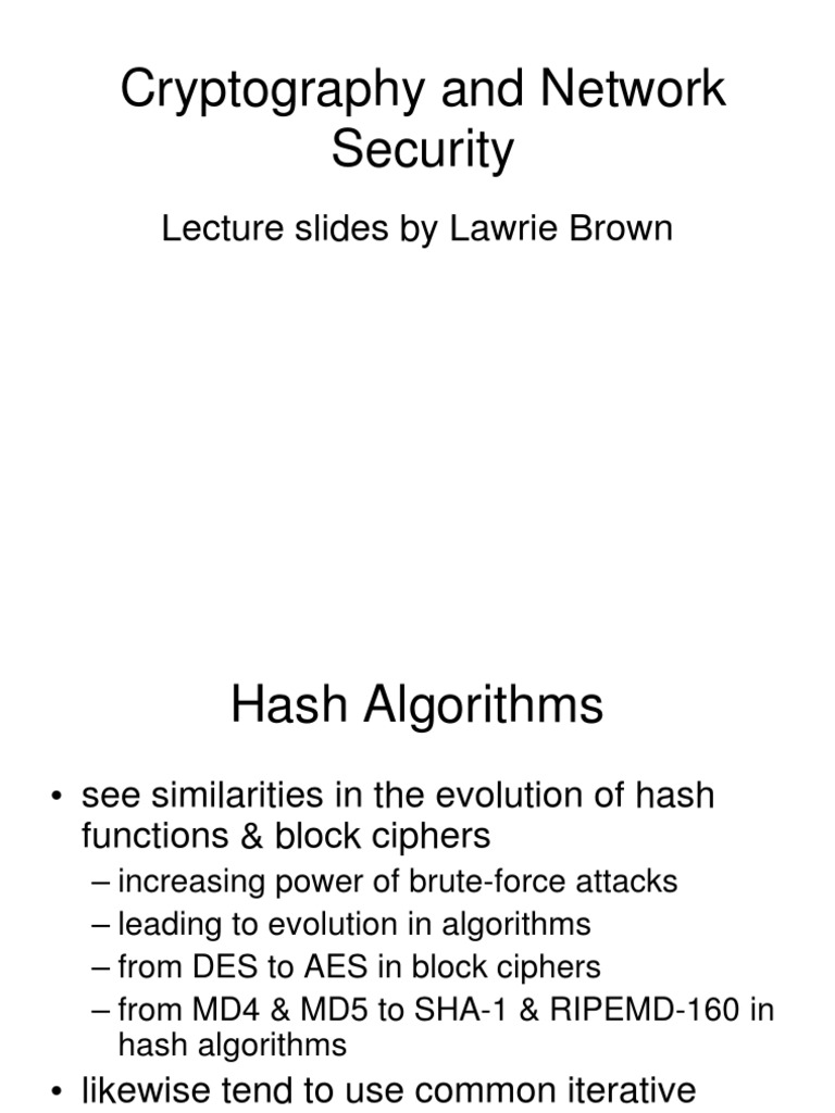 Slides-11 On Network Security | PDF | Algorithms And Data Structures ...