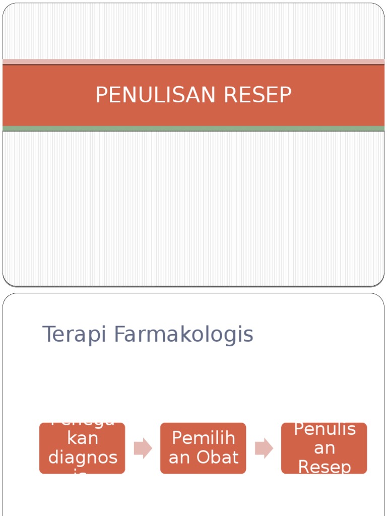 Penulisan Resep | PDF