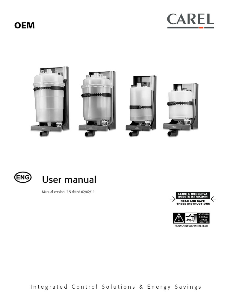 Carel Humidifier Manual PDF | PDF | Chlorine | Electrical Wiring