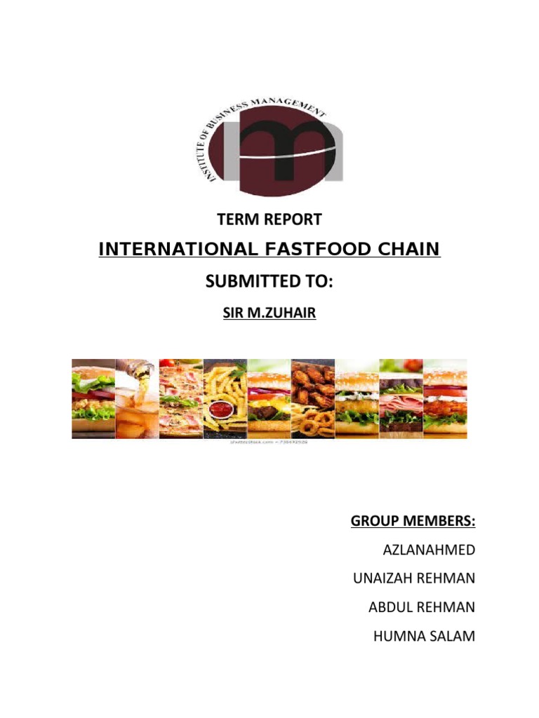 Fastfood Chain Report | PDF | Fast Food | Internet Of Things