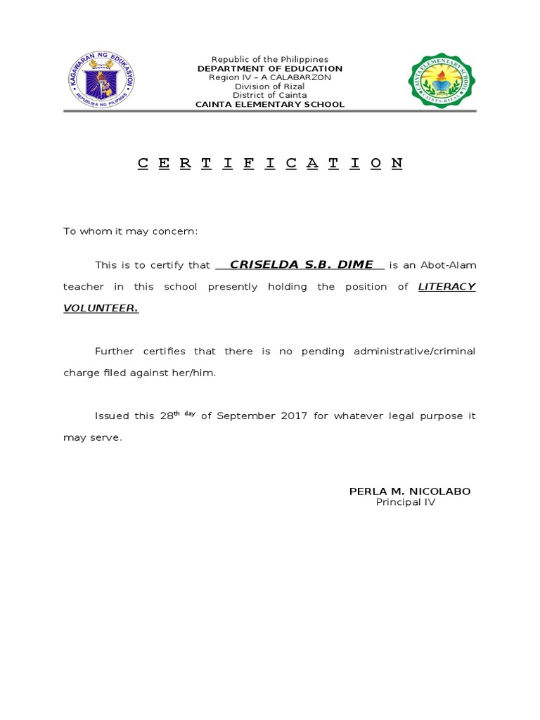 Certification of No Pending Case Dime | PDF