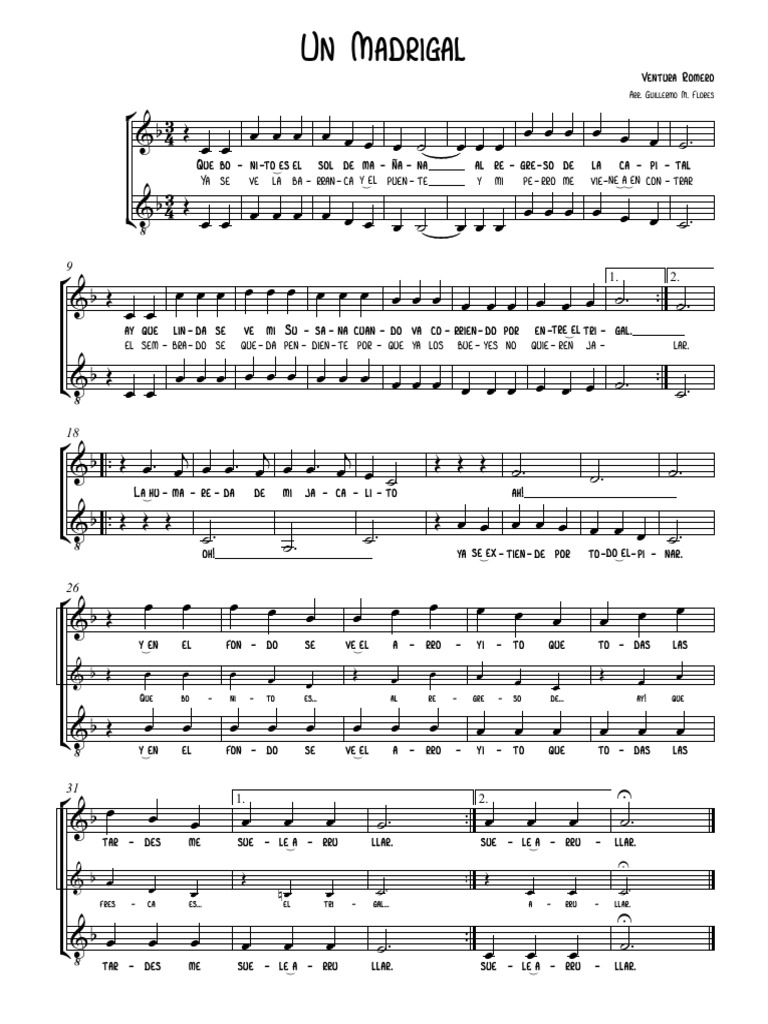 Un Madrigal PDF | PDF