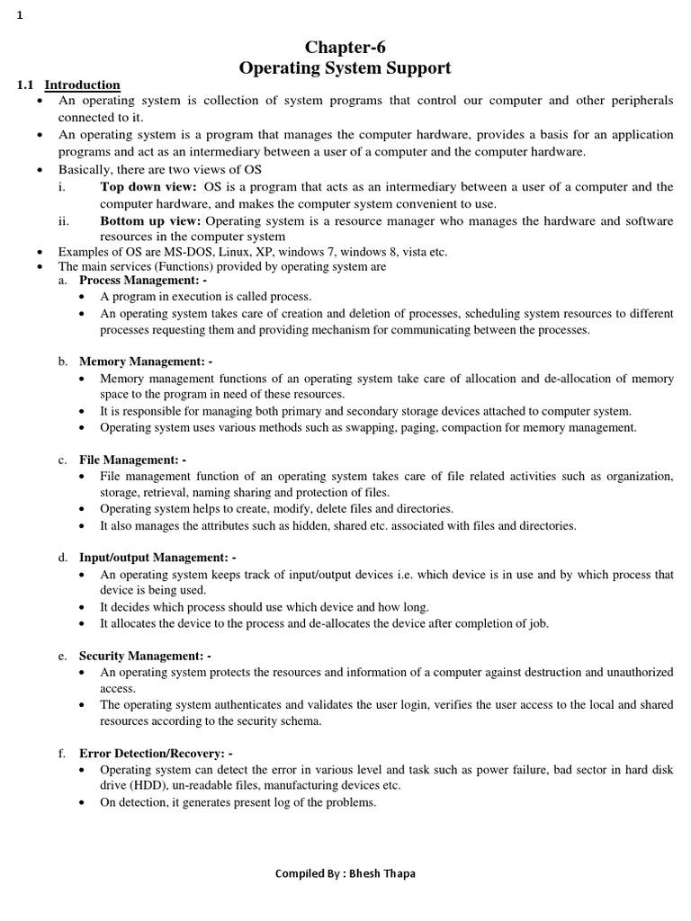 Operating System Support Upd | PDF | Scheduling (Computing) | Process ...