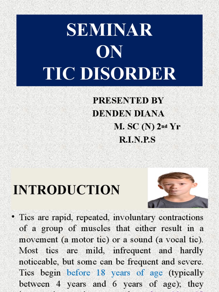 Tic Disorder | PDF | Tourette Syndrome | Obsessive–Compulsive Disorder