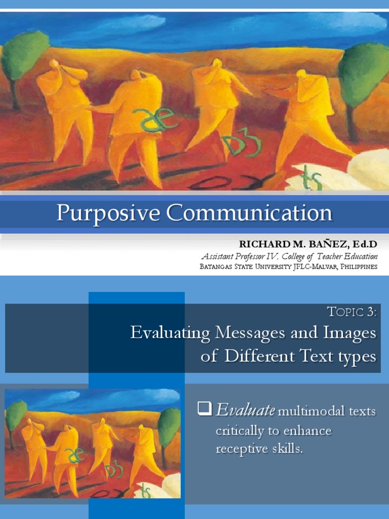 Purposive Communication 03 | PDF | Communication | Human Communication