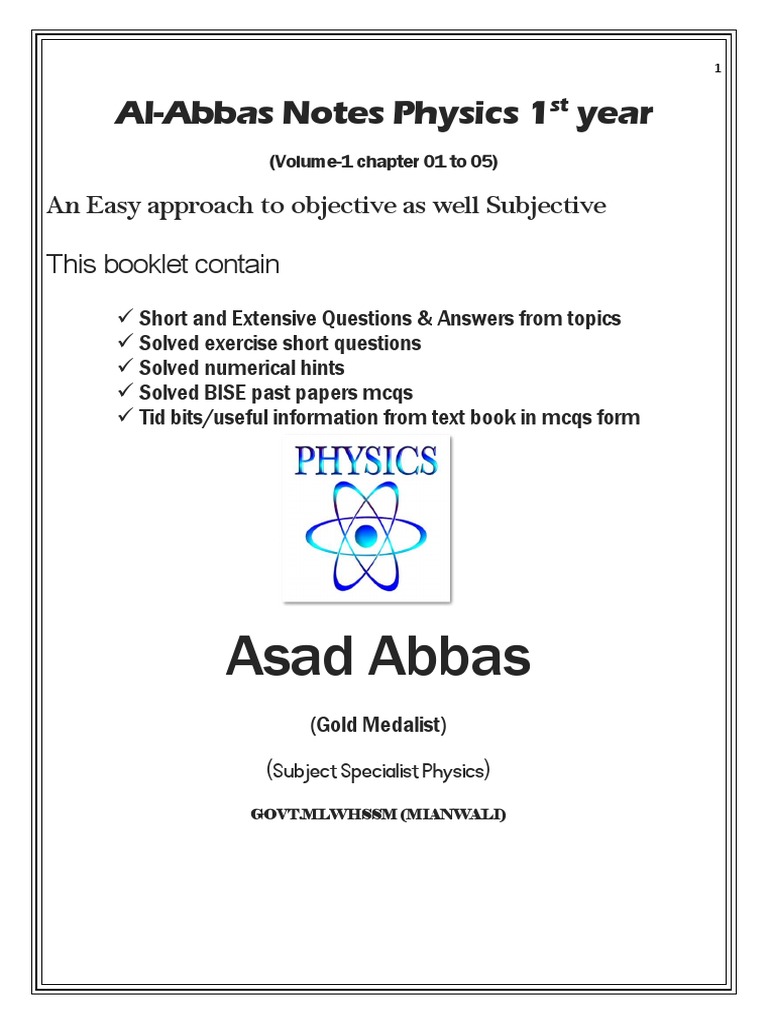 1st Year Physics All in One Notes | PDF | Significant Figures ...