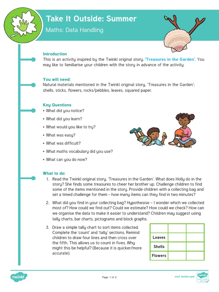 Take It - Outside Summer Maths Data Handling Activity | PDF | Teaching ...