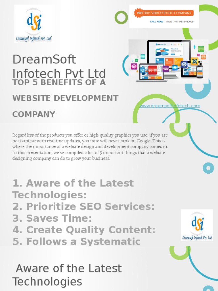 Dreamsoft Infotech PVT LTD: Top 5 Benefits of A Website Development ...