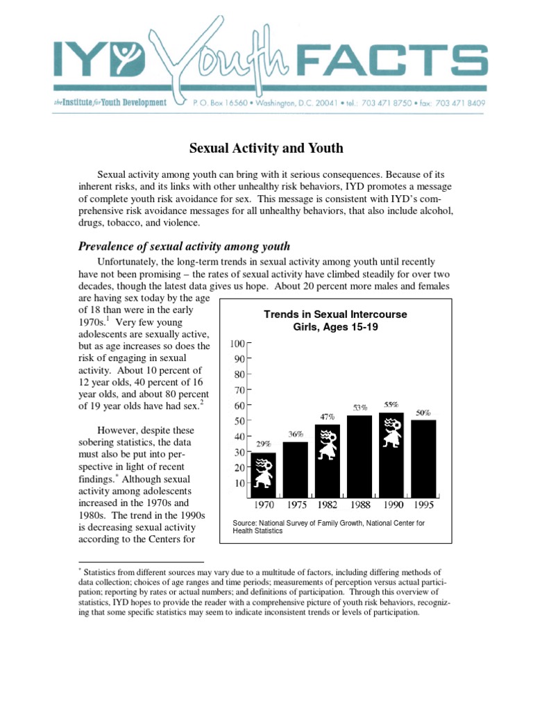 Prevalence of Sexual Activity Among Youth | PDF | Social Science