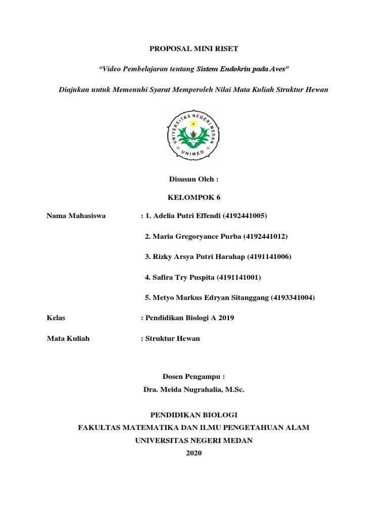 Proposal Mini Riset SH Kelompok 6 | PDF