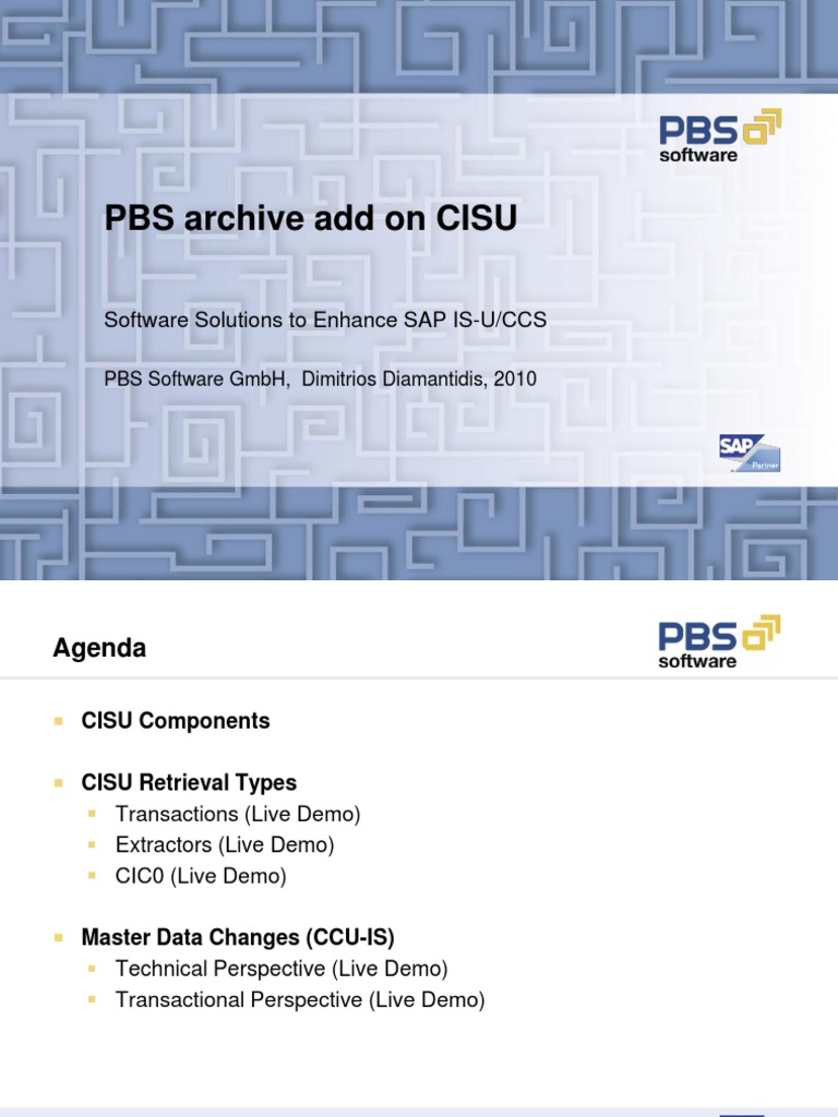 PBS Archive Add On CISU: Software Solutions To Enhance SAP IS-U/CCS ...