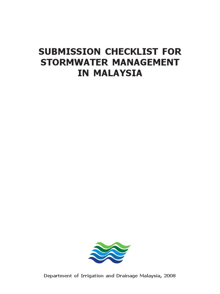 Submission Checklist For Storm Water Management | PDF