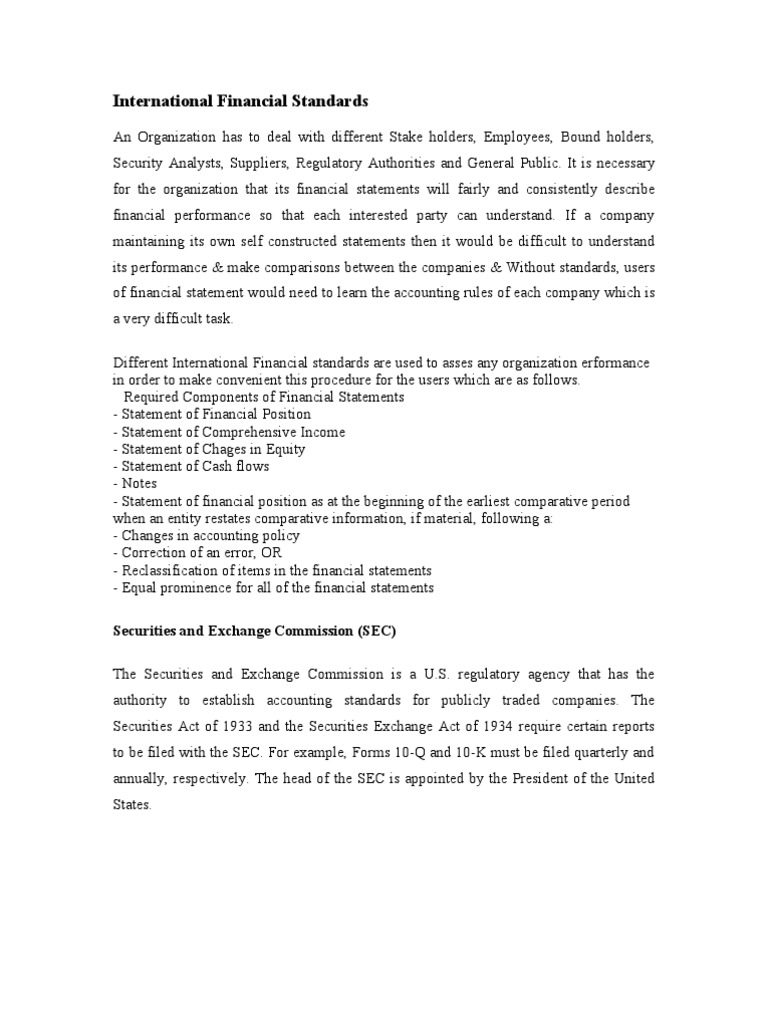 International Financial Standards SK | PDF | Financial Accounting ...