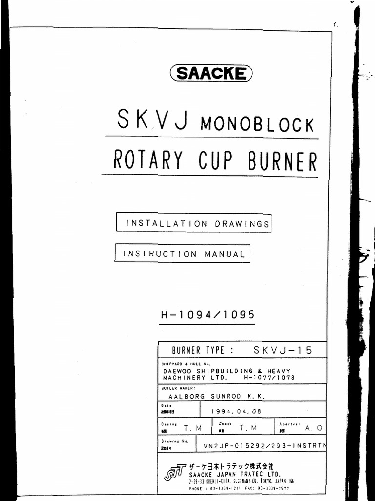 Burner (SKVJ-15) | PDF