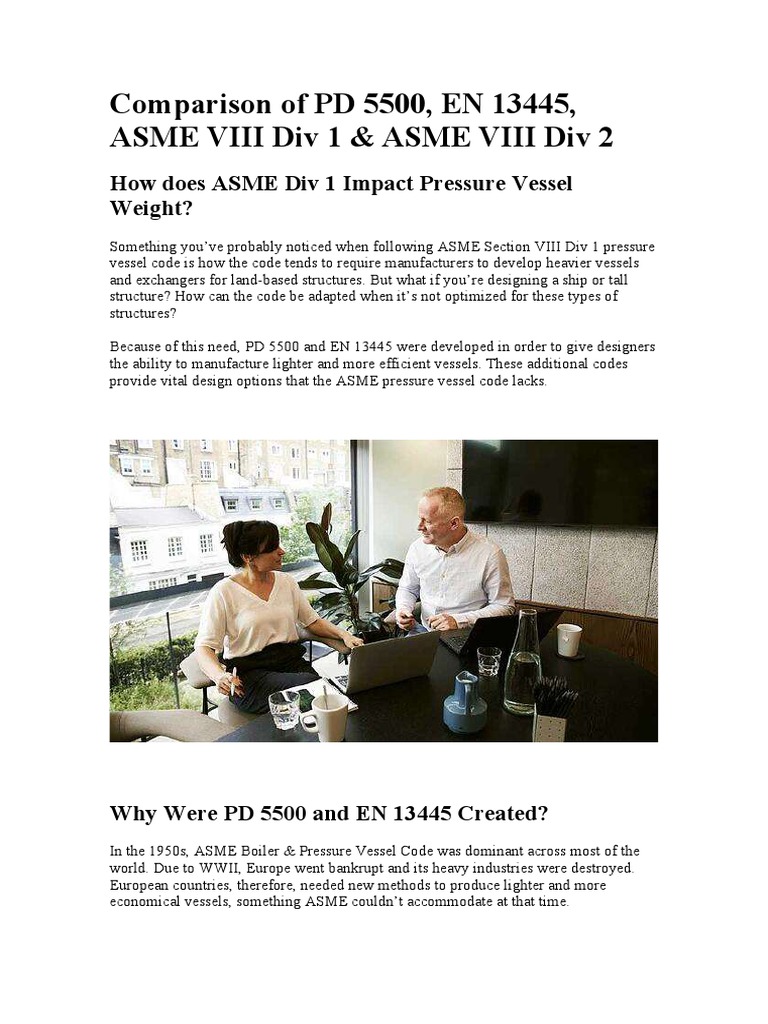 Comparison of PD 5500, EN 13445, ASME VIII PDF | PDF | Business | Nature