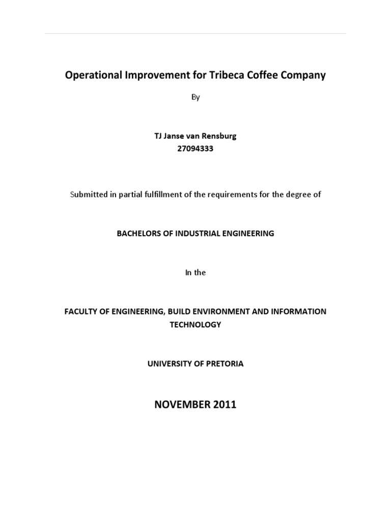 Sample of Coffee Roasting Facility | PDF | Warehouse | Inventory