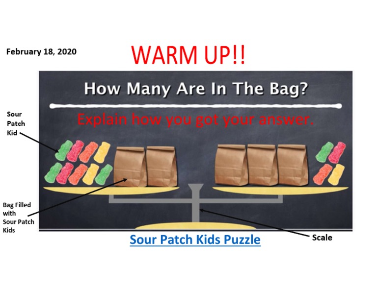 Multi-Step Equation Warm Up Activity | PDF