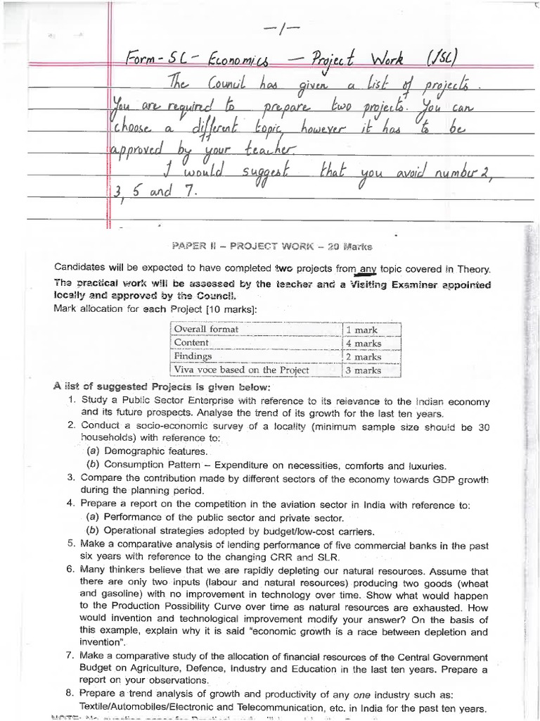 ISC Project Work 2020 | PDF