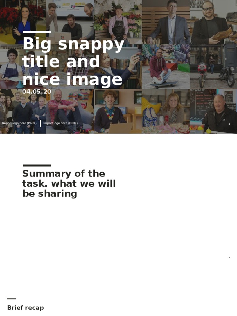 Big Snappy Title and Nice Image: Import Logo Here (PNG) Import Logo ...