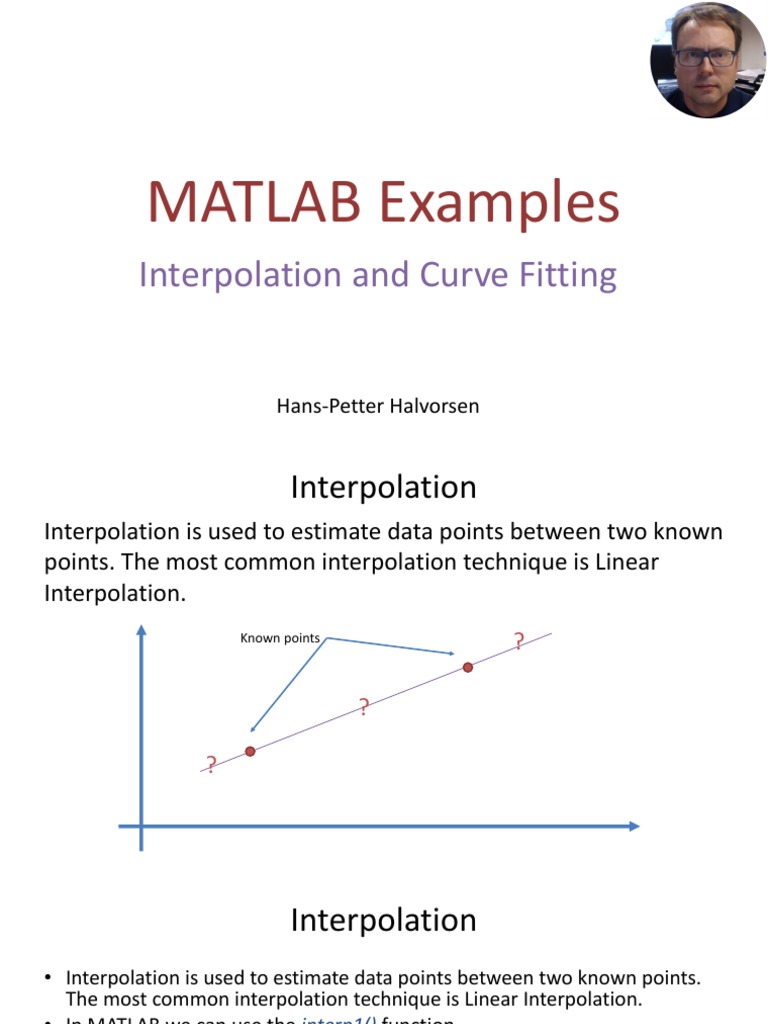 MATLAB Examples - Interpolation and Curve Fitting | PDF | Interpolation | Spline (Mathematics)
