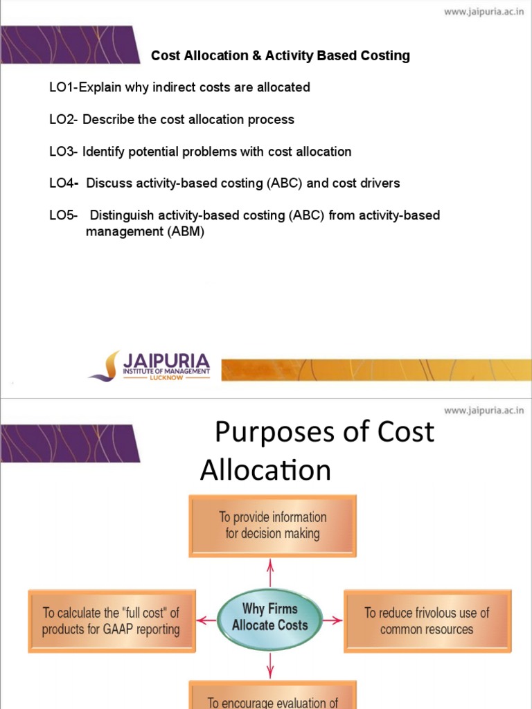 Cost Allocation Activity Based Costing | PDF | Cost | Business Economics