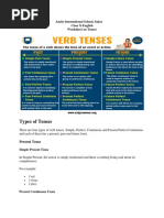 English Tenses Timeline Chart | PDF | Grammatical Tense | Perfect (Grammar)