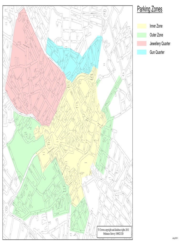 986123on Street Parking Zones - July 2011 PDF | PDF