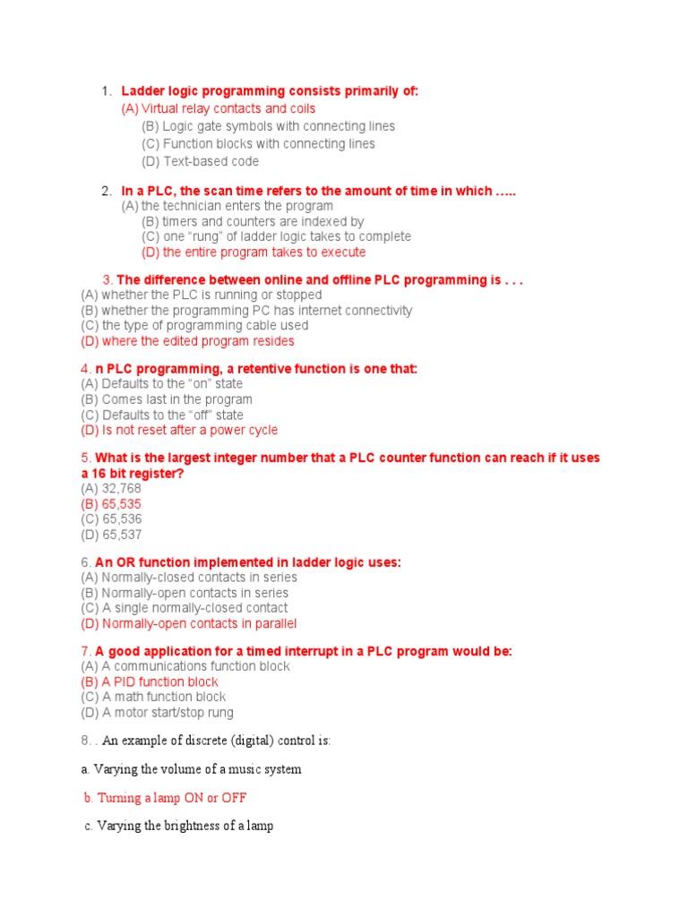 Ladder Logic Programming Consists Primarily of | PDF | Teaching Methods ...