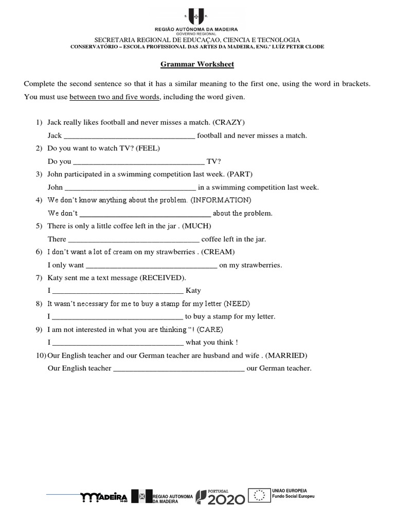 Rephrasing Exercises PDF | PDF