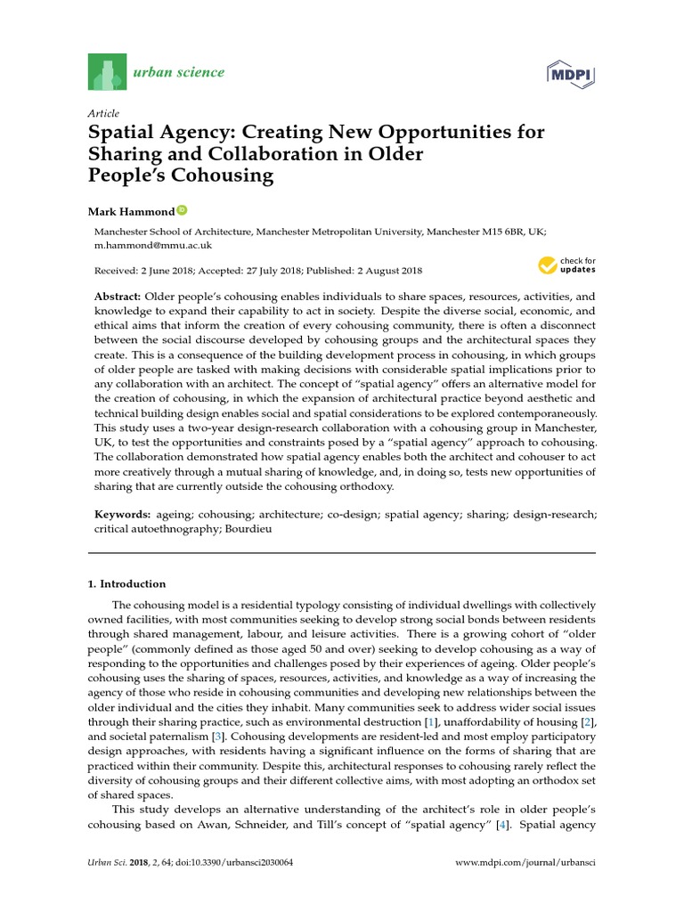 Spatial Agency: Creating New Opportunities For Sharing and ...
