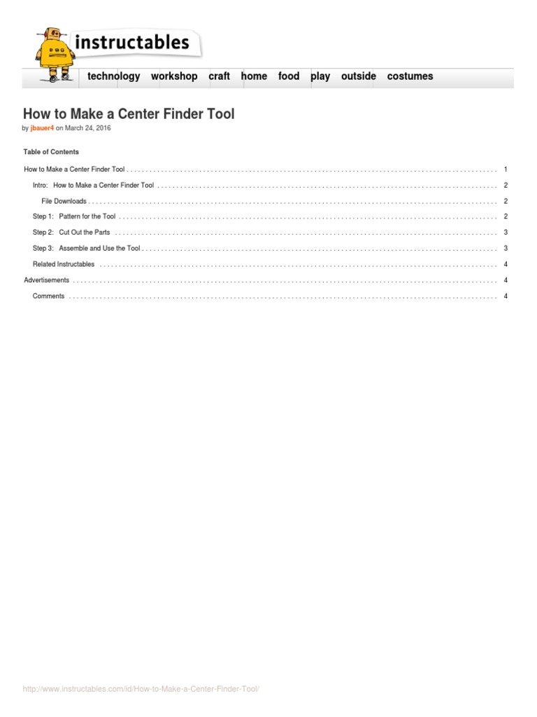 DIY Center Finder Tool for Pen Blanks | PDF | Home & Garden | Art