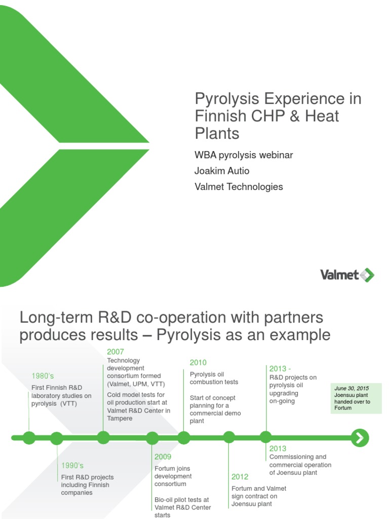 Pyrolysis Experience in Finnish CHP and Heat Plants - Joakim Autio ...