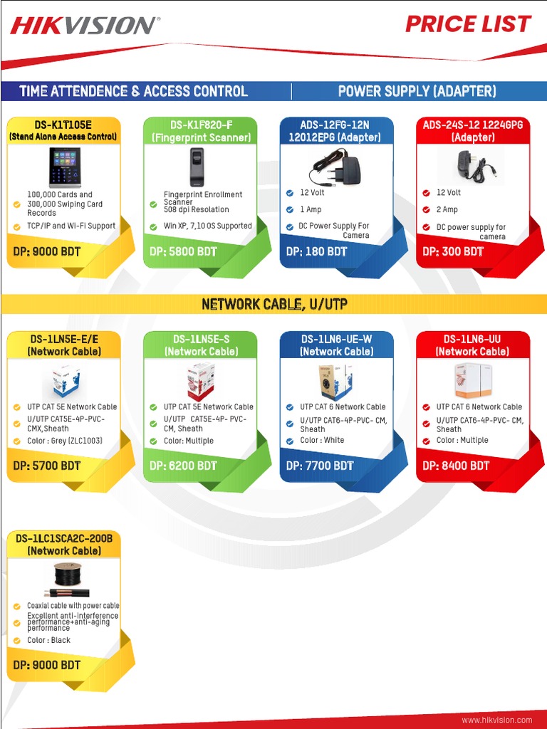 HIKVISION Price List 1 | PDF | Hard Disk Drive | Digital Video Recorder
