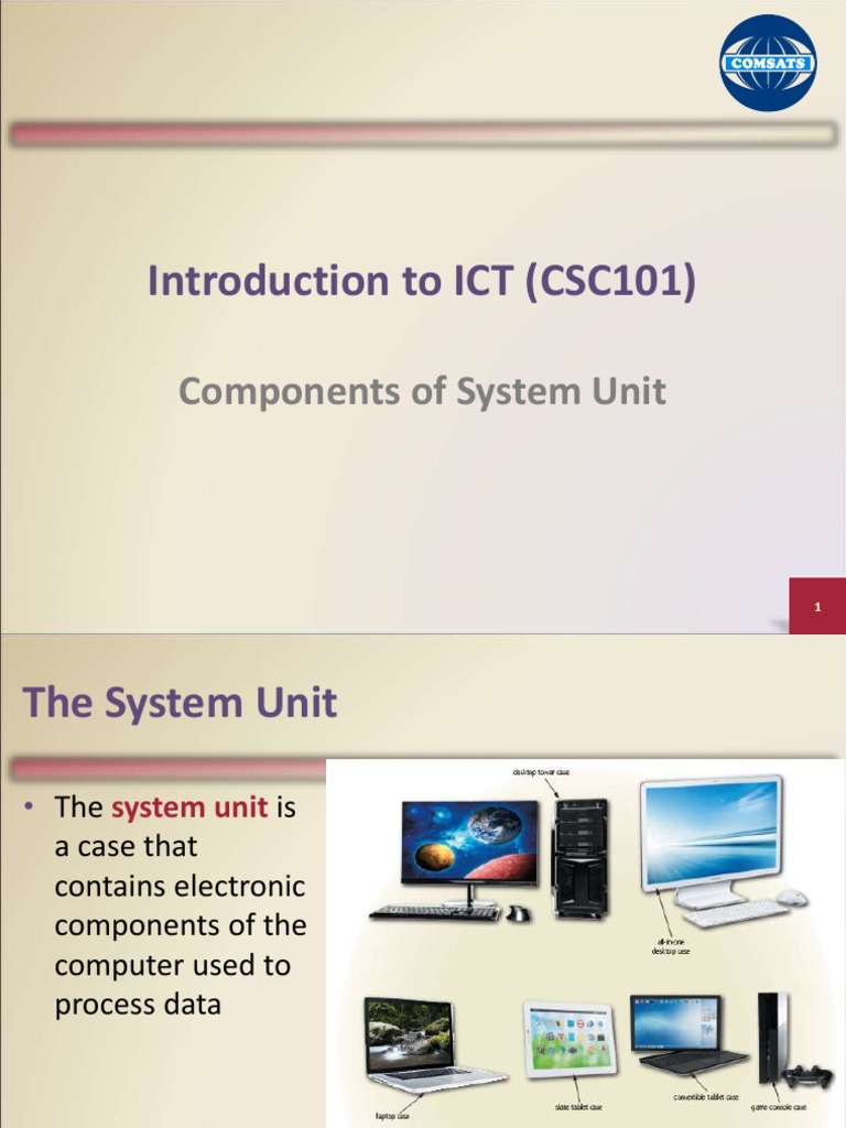 Lecture 04 - Components of System Unit PDF | PDF | Random Access Memory | Central Processing Unit