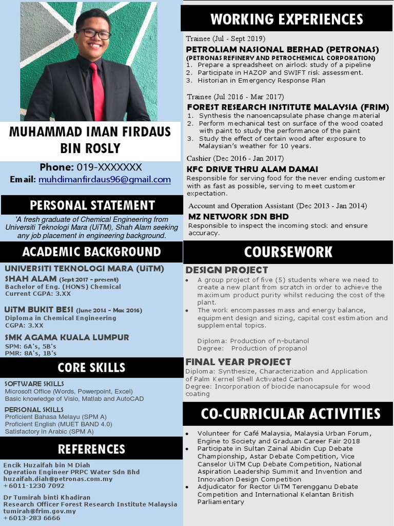 Contoh Resume Iman Firdaus Rosly PDF | PDF | Business | Nature