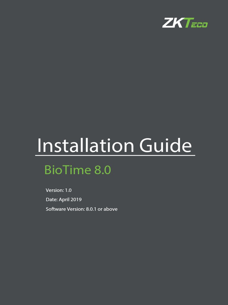 BioTime+8.0+Installation+Guide V1.0 PDF | PDF | Port (Computer ...