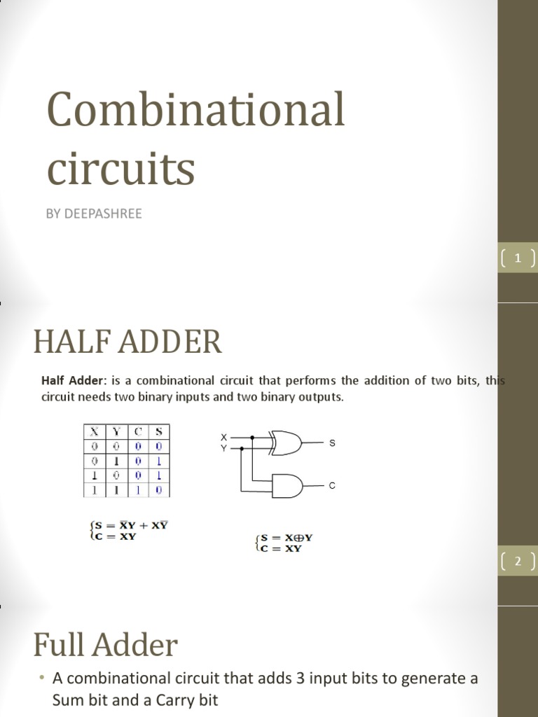 4 - Combinational Circuits PDF | PDF | Theory Of Computation | Teaching Mathematics
