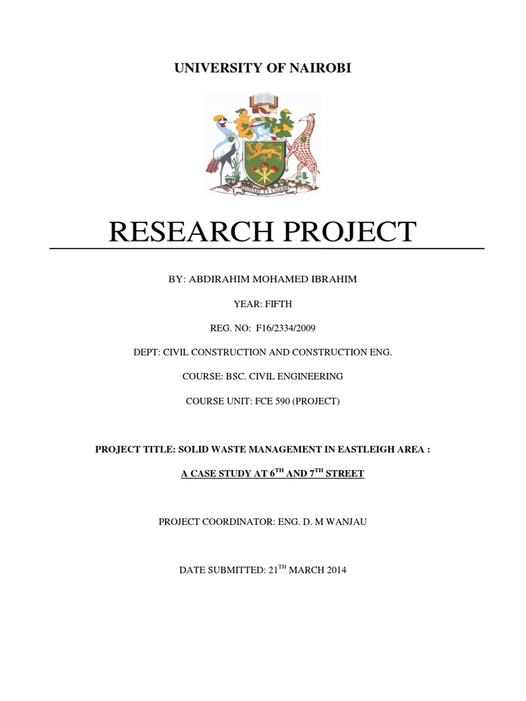 Project Title Solid Waste Management in PDF | PDF | Human Impact On The ...