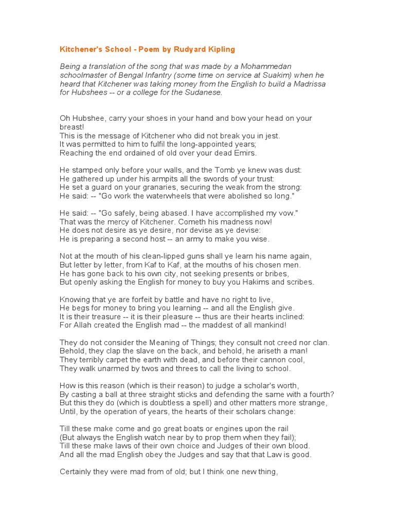 Four Poems by Rudyard Kipling | PDF