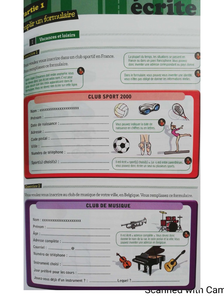 production ecrite A1