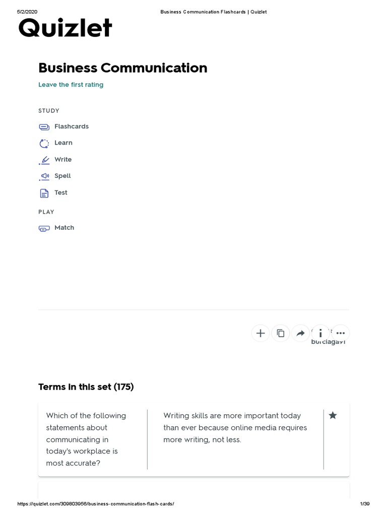 Business Communication Flashcards - Quizlet 3 PDF | Download Free PDF ...