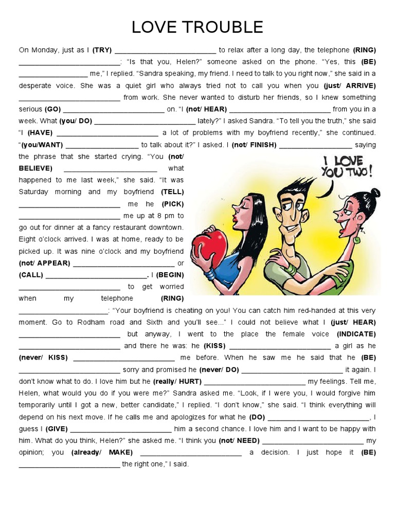 Intermediate-Tenses-Love Story | PDF