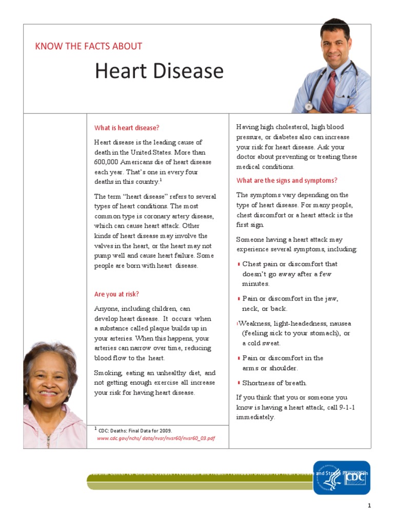Heart Disease: Know The Facts About | PDF | Coronary Artery Disease | Heart