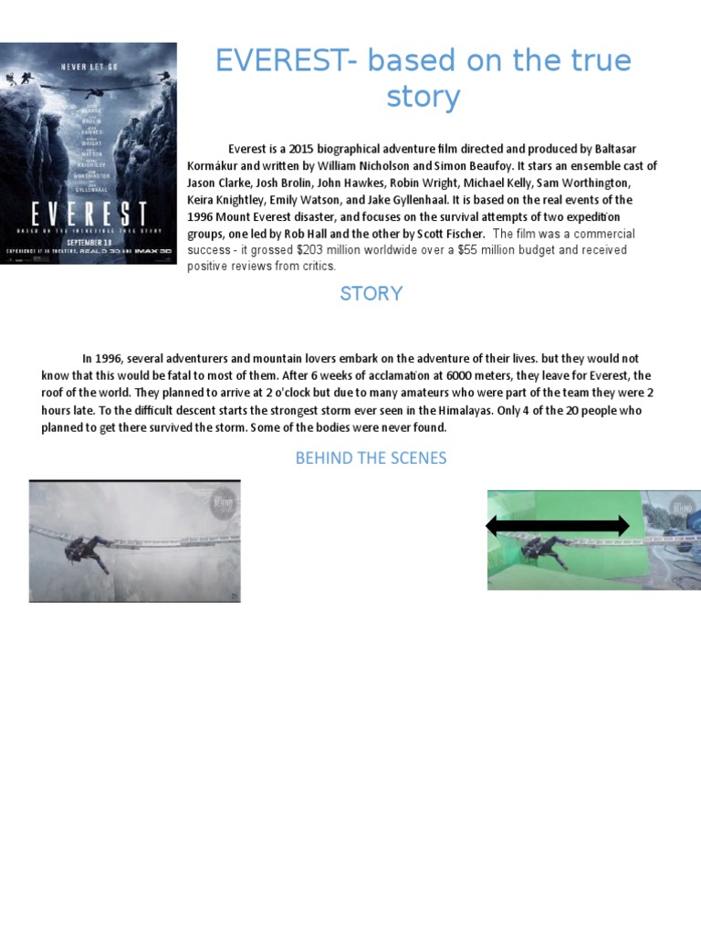 EVEREST-based On The True Story | PDF