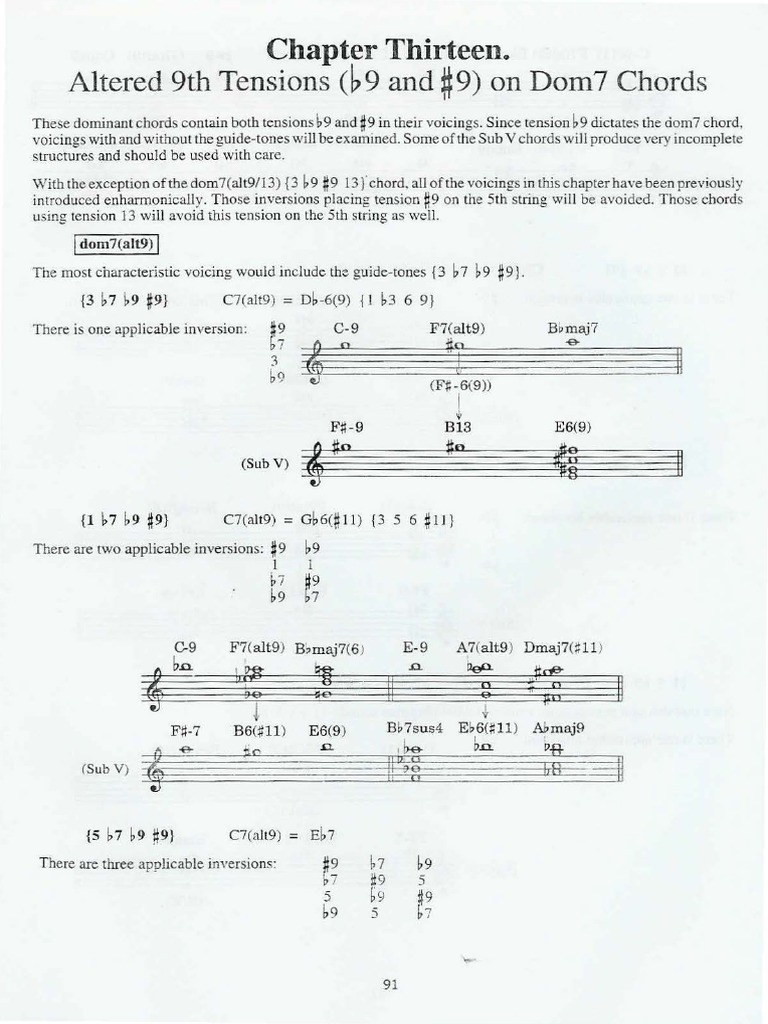 Altered Tensions Chords: Thirtee110 | Download Free PDF | Pitch (Music ...