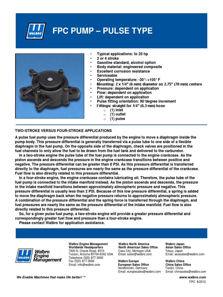 FPC Pump - Pulse Type: WPZ Handout 4/9/10 Revised DRAFT | PDF ...