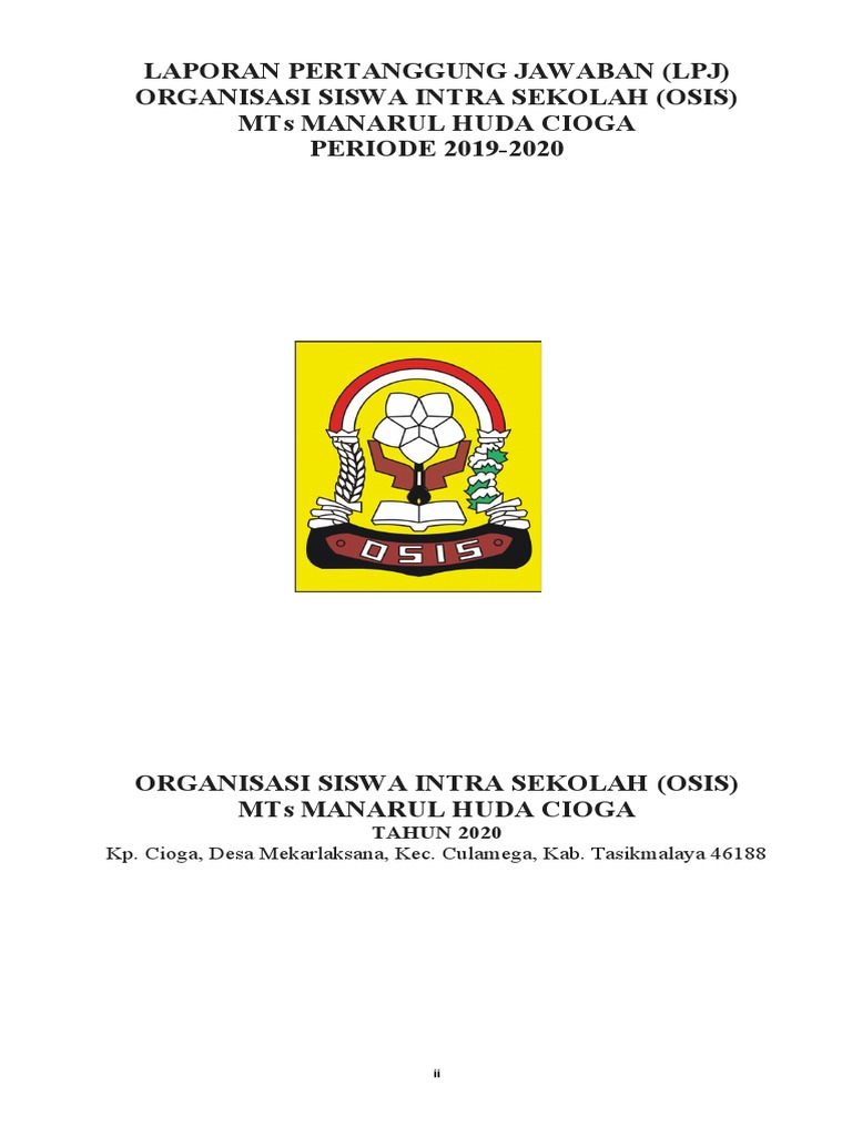 LAPORAN PERTANGGUNG JAWABAN Osis | PDF