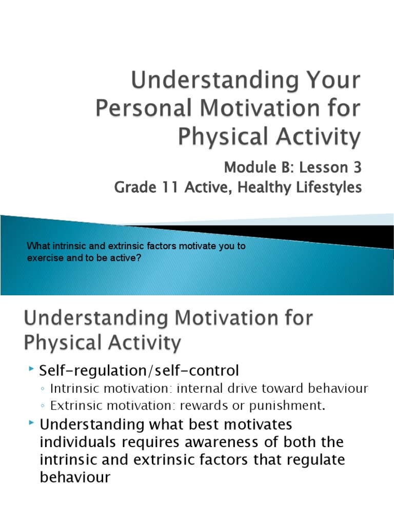 Module B: Lesson 3 Grade 11 Active, Healthy Lifestyles | PDF